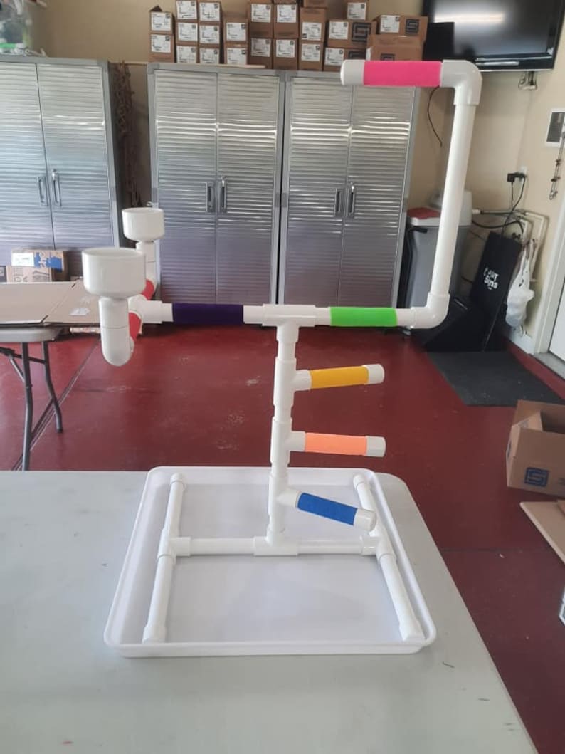 Large 3/4 PVC Parrot Perch Play Gym Stand Free | Etsy