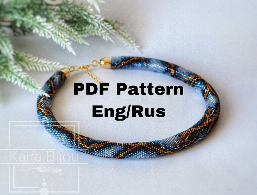 PDF Pattern for Bead Sea Snake Crochet Necklace and PNG File Jewelry ...