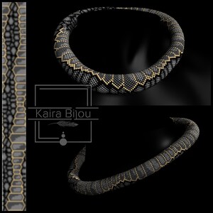 PDF Pattern for Bead Sea Snake Crochet Necklace and PNG File Jewelry ...