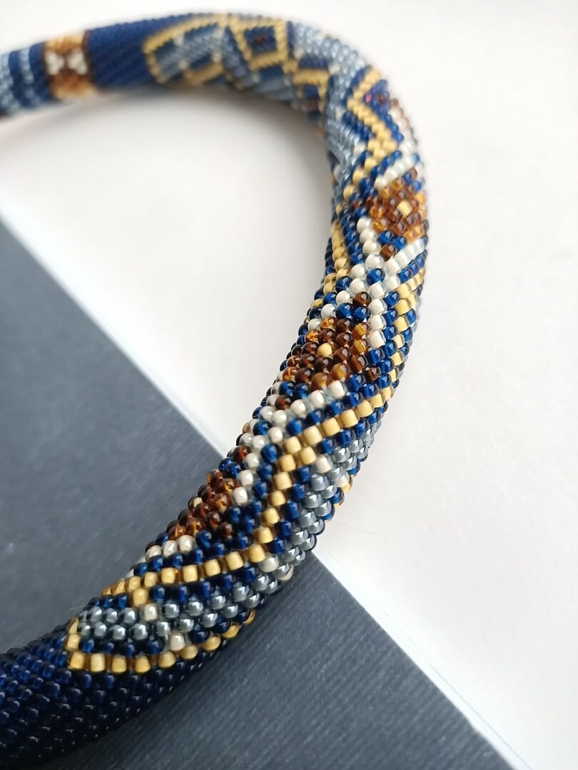 Bead Crochet Pattern Crochet Necklace Bead Rope Stylish - Etsy