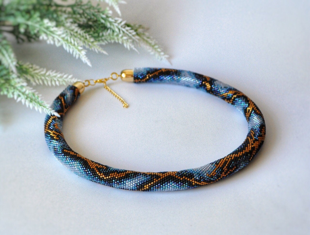 PDF Pattern for Bead Sea Snake Crochet Necklace and PNG File Jewelry ...