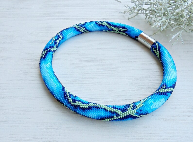 PDF Pattern for Bead Sea Snake Crochet Necklace and PNG File - Etsy