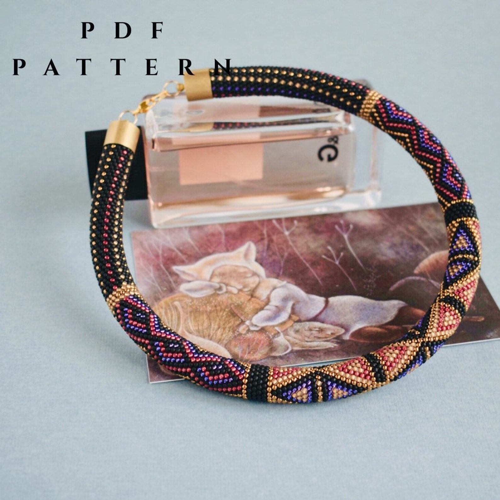 Bead Crochet Necklace Pattern Bead Rope Crochet Bracelet - Etsy