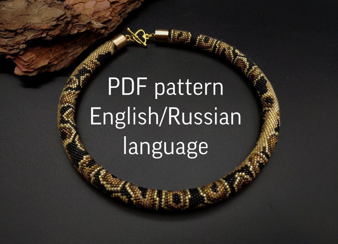 PDF Pattern for Bead Sea Snake Crochet Necklace and PNG File Jewelry ...