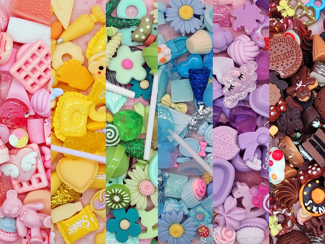 Random Kawaii Flatback Resin Cabochon - Flat Back Cute Charms for ...