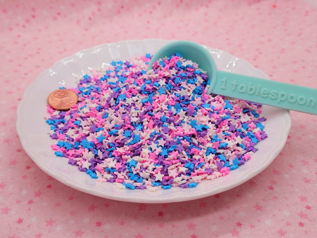 Star Mix Fake Sprinkle Mix | Faux Polymer Clay Confetti Sprinkles ...