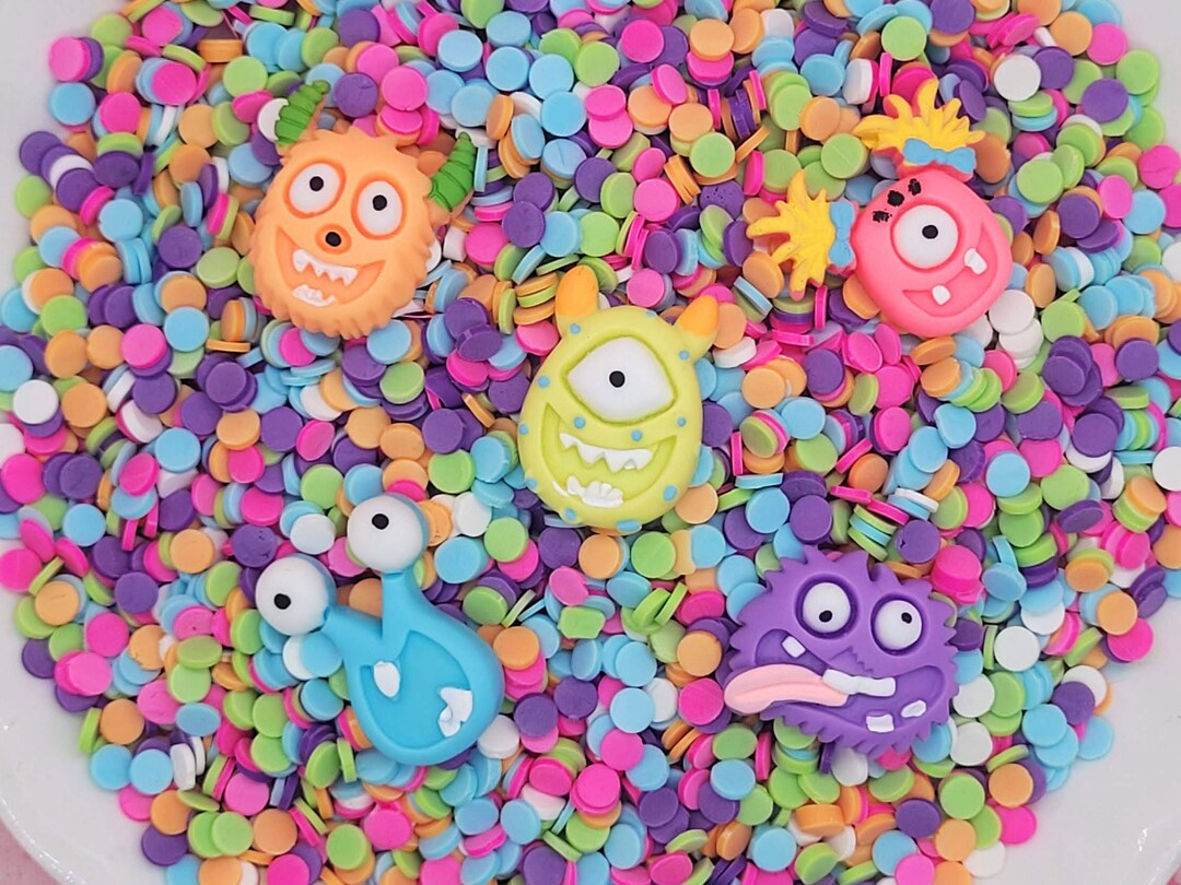 Monster Party Fake Sprinkle Mix | Faux Polymer Clay Confetti Sprinkles ...