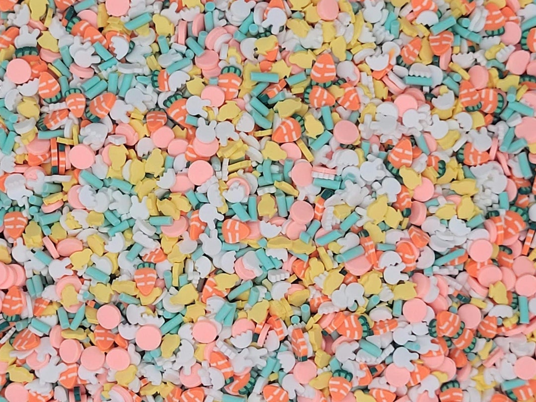 Easter Bunny Fake Sprinkle Mix | Faux Polymer Clay Confetti Sprinkles ...