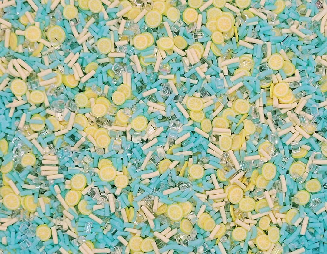 Lemon Ice Fake Sprinkle Mix | Faux Polymer Clay Confetti Sprinkles ...