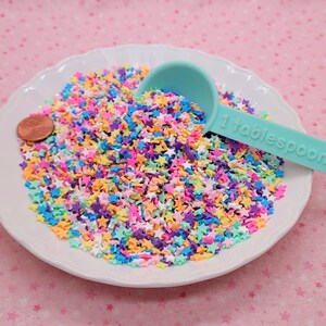 Rainbow Star Fake Sprinkle Mix | Faux Polymer Clay Confetti Sprinkles ...