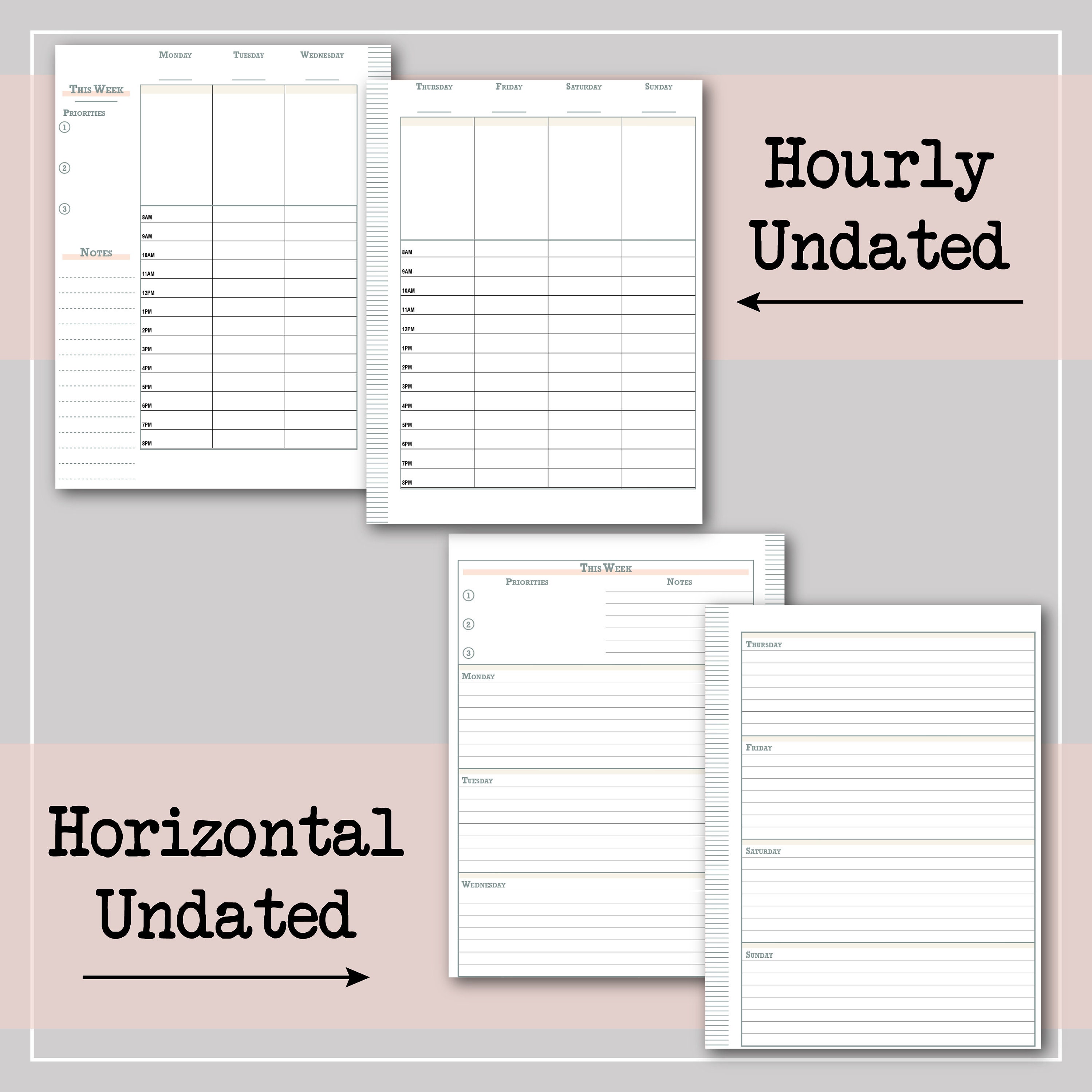 Layout Pack for the Happy Planner® - Size: Classic - Printable PDF ...