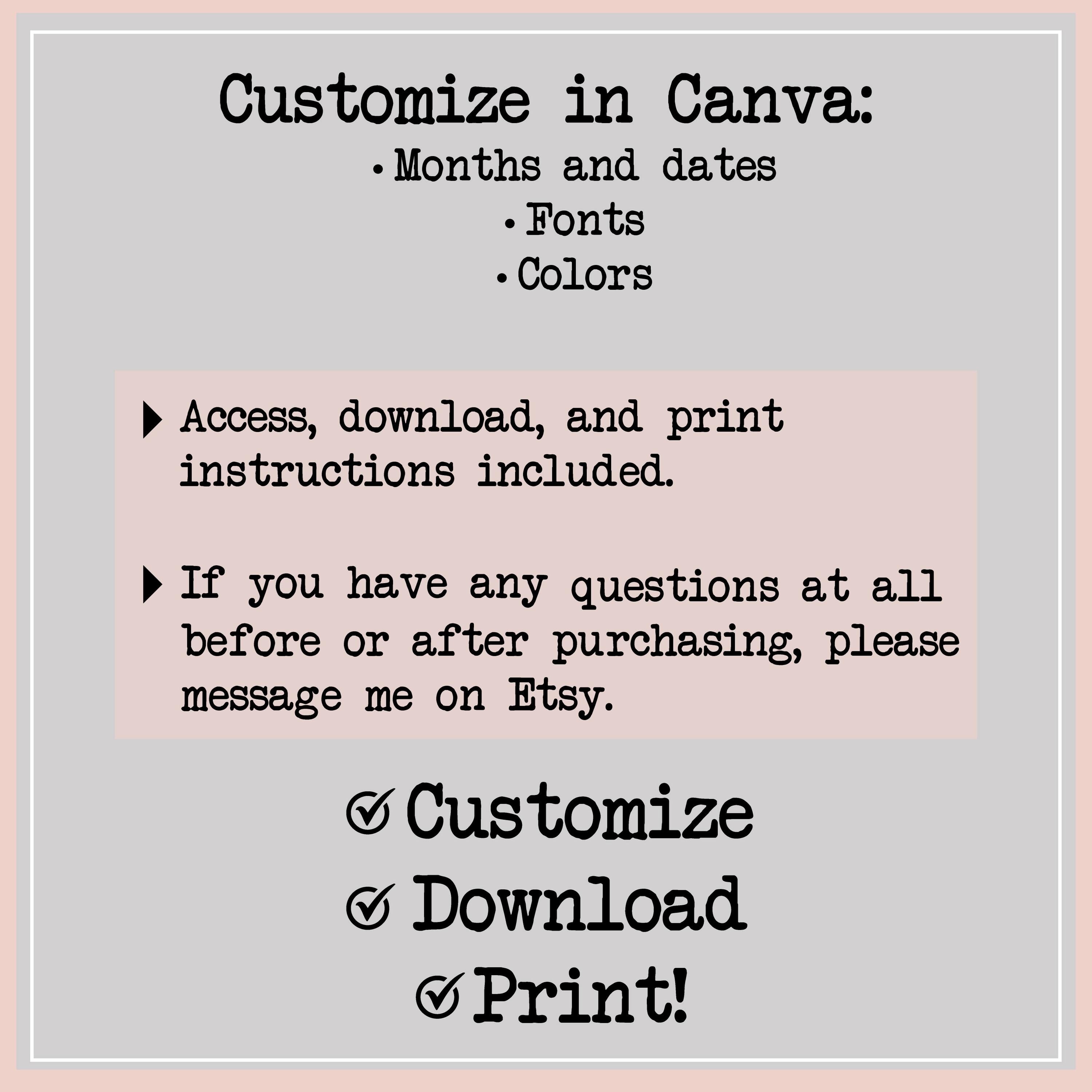 Canva Layout Pack for the Happy Planner® - Size: Big/8.5"x11” - Etsy