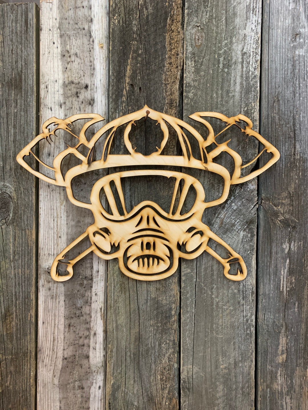 Fire Fighter Door Hanger, Wooden Firefighter Sign, Firefighter Gift ...