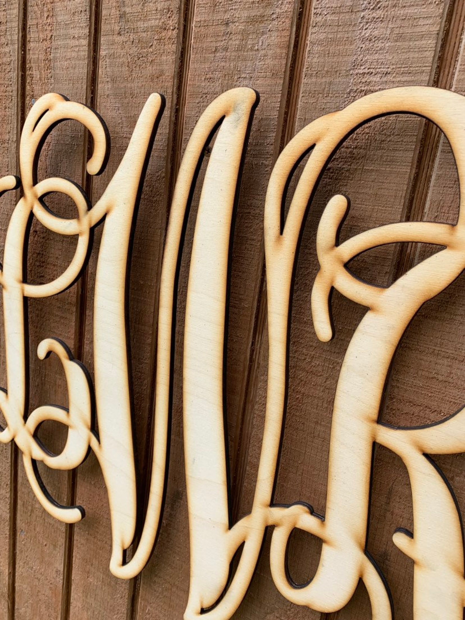 Wooden Monogram DIY Unpainted Monogram Birthday Gift | Etsy