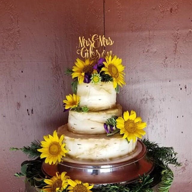 Rustic Wedding Cake Topper Cake Topper Wooden Cake Topper | Etsy