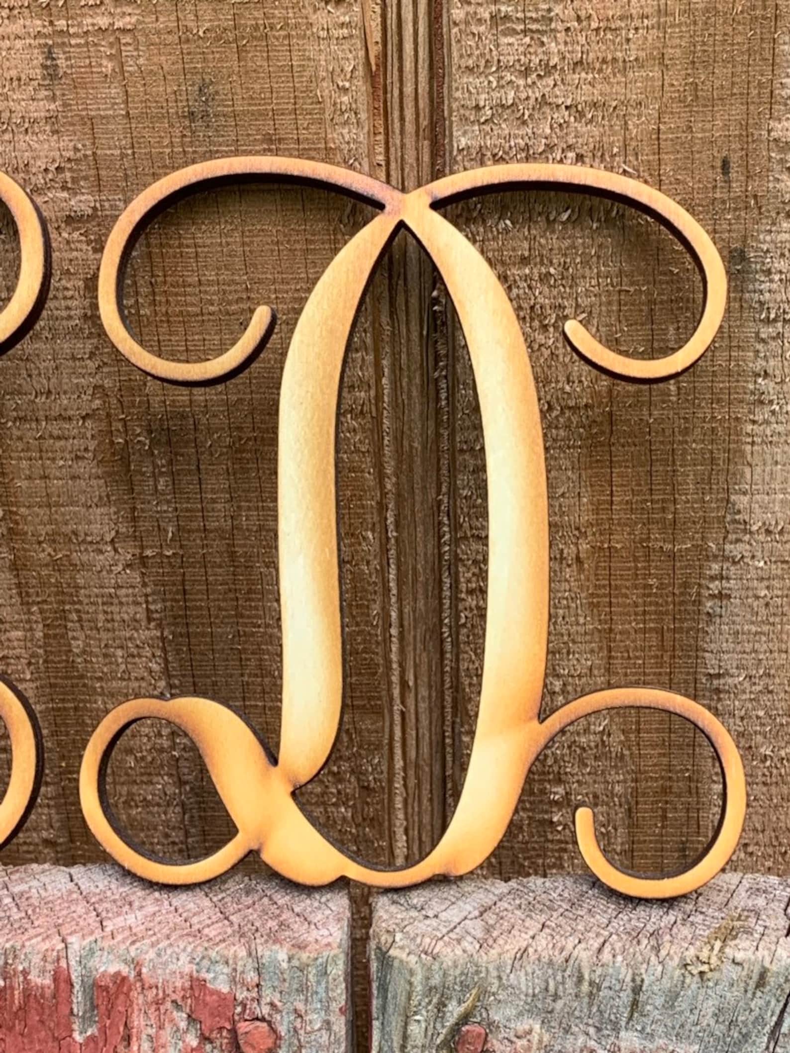 Single Letter, Wooden Monogram, Unfinished DIY, Dorm Decor, Nursery ...