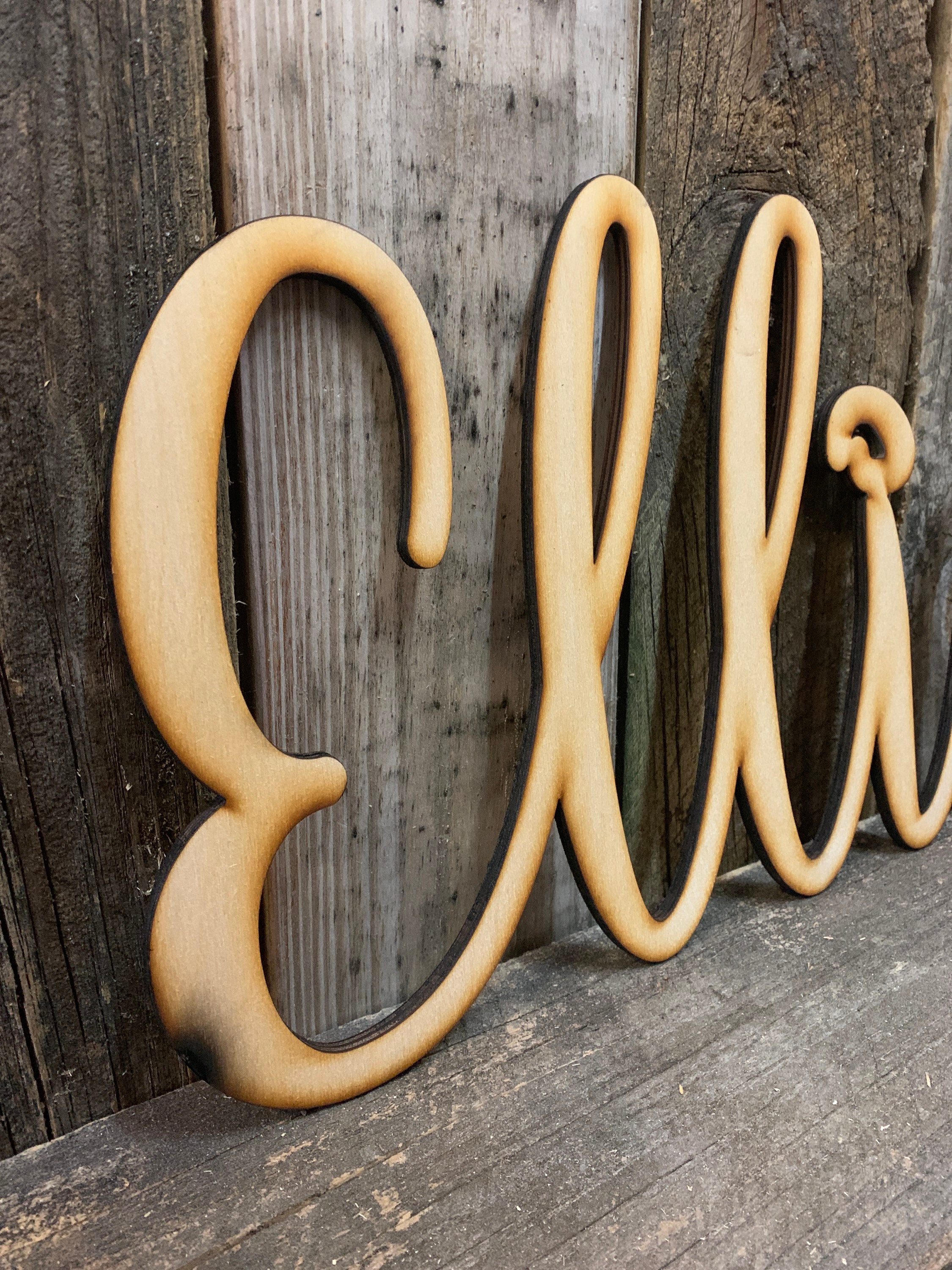 Wood Name Cut Out Wood Name Sign Name Wall Art Wall Decor | Etsy