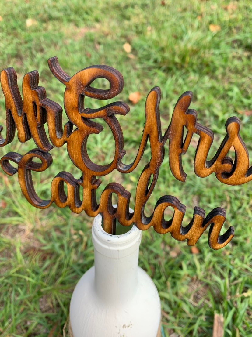 Rustic Wedding Cake Topper Cake Topper Wooden Cake Topper | Etsy