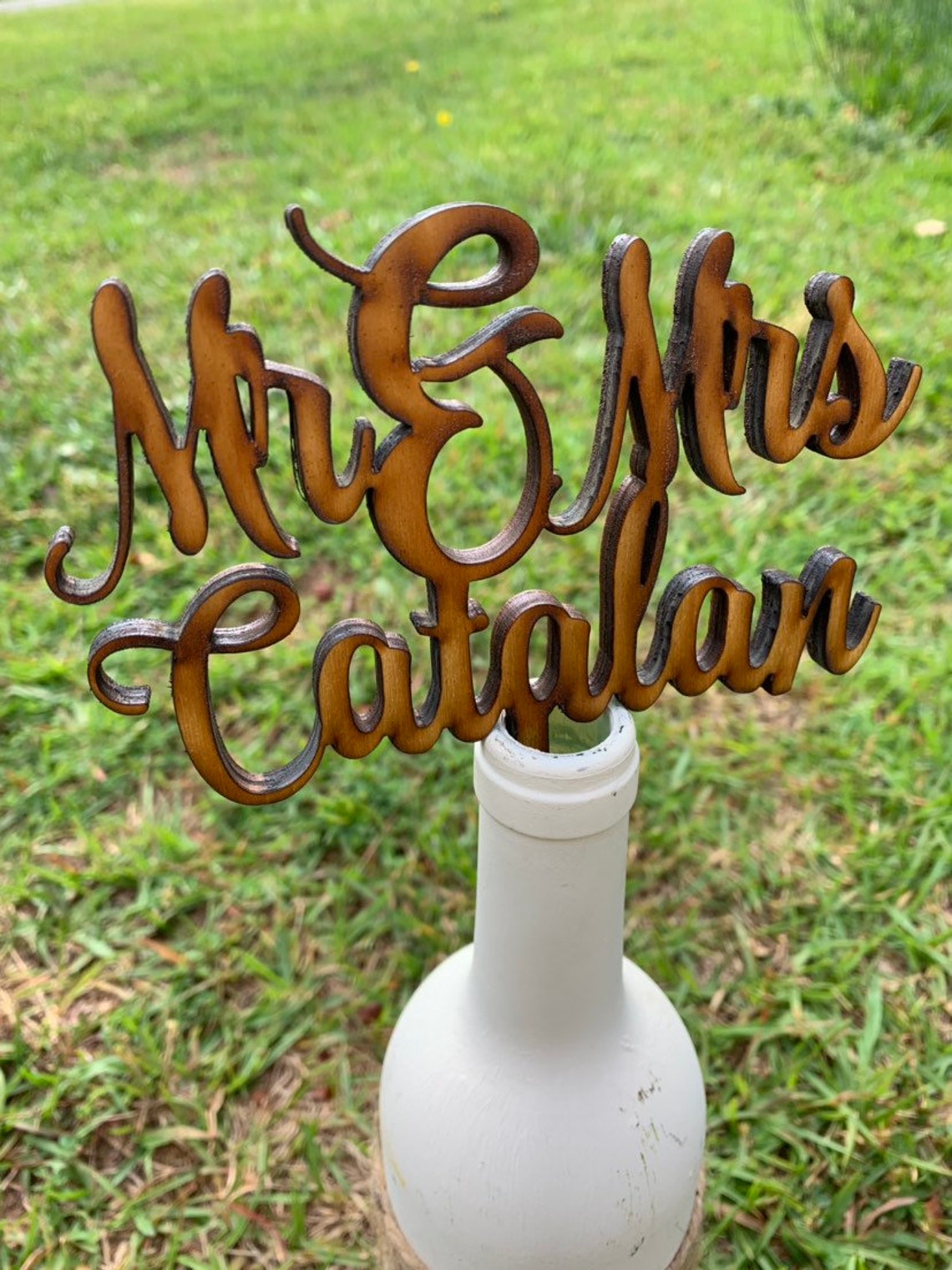 Rustic Wedding Cake Topper Cake Topper Wooden Cake Topper | Etsy