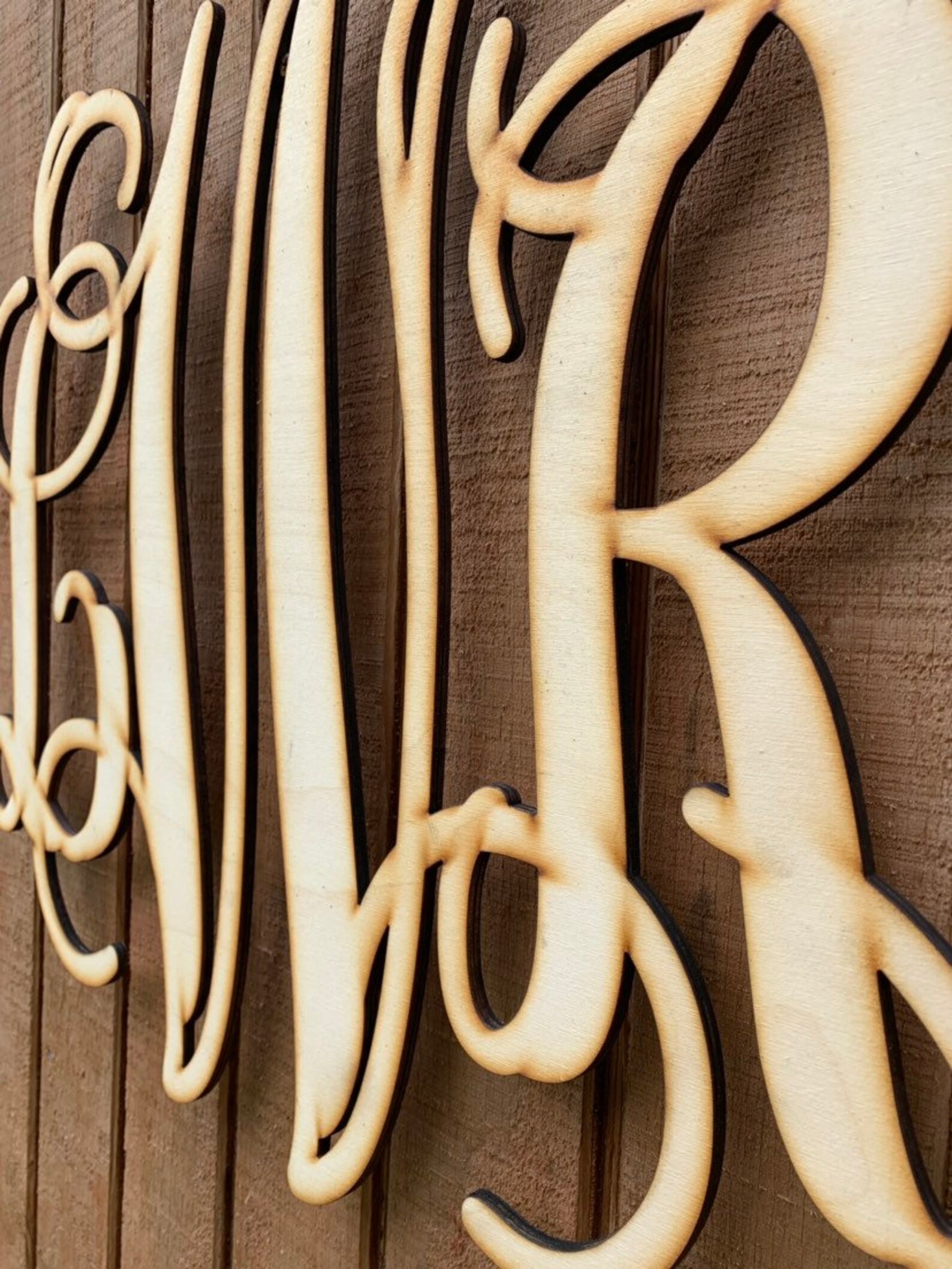 Wooden Monogram DIY Unpainted Monogram Birthday Gift | Etsy