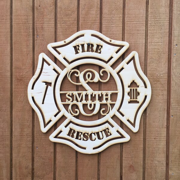 Firefighter Door Sign - Etsy
