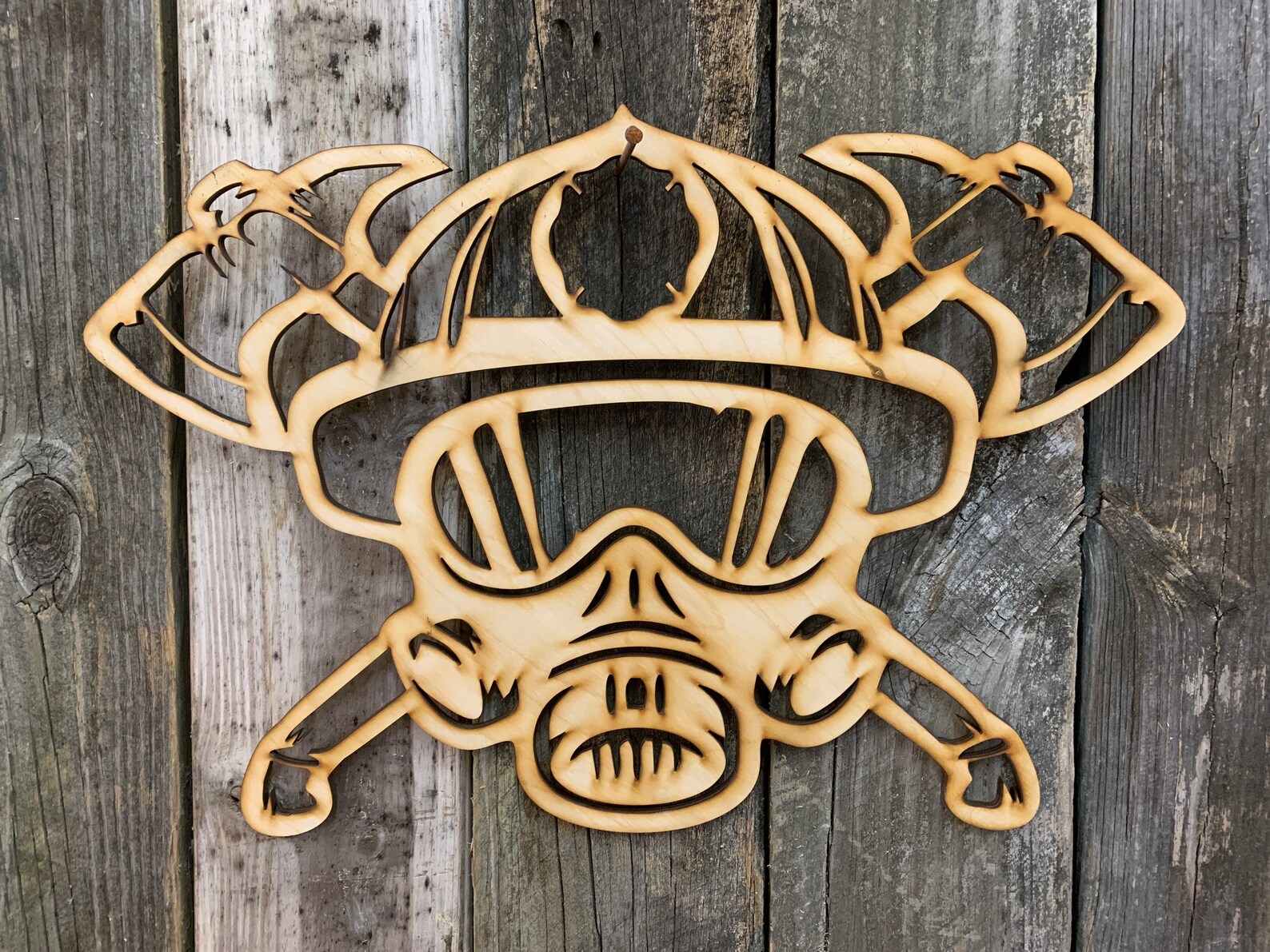 Fire Fighter Door Hanger Wooden Firefighter Sign Firefighter - Etsy