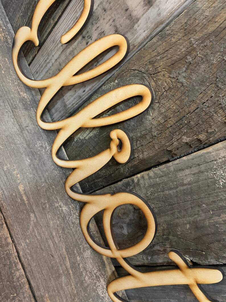 Wood Name Cut Out Wood Name Sign Name Wall Art Wall Decor | Etsy