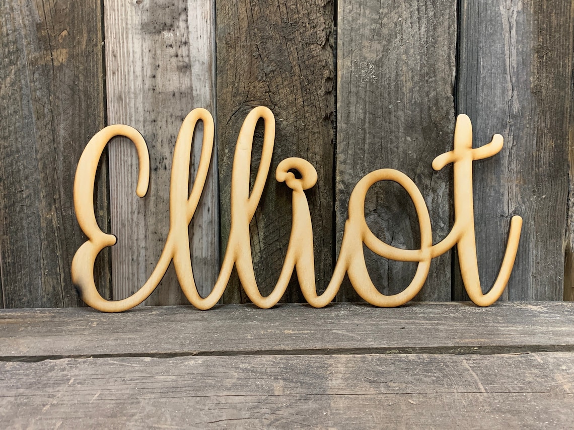 Wood Name Cut Out Wood Name Sign Name Wall Art Wall Decor - Etsy