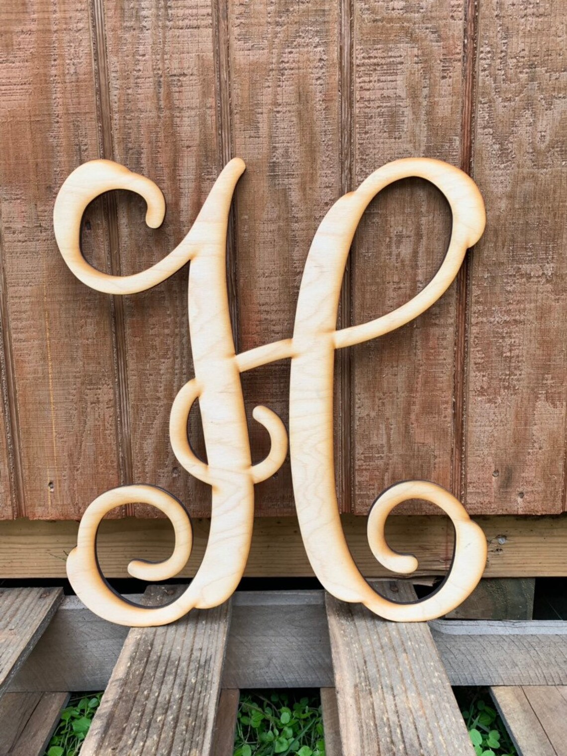 Single Letter, Wooden Monogram, Unfinished DIY, Dorm Decor, Nursery ...
