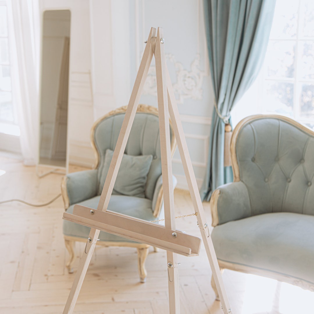 Portable Wooden Photo Easel, Personalized Wedding Decor, Crafted Stand ...