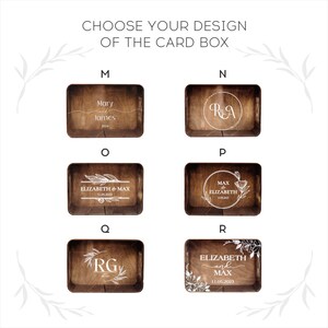 Custom Acrylic Gift Card Box With Slot, Rustic Boho Nature Wedding ...