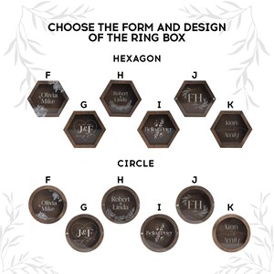 Acrylic/wooden Ring Box, Personalized Hexagon and Circle Jewelry Box ...