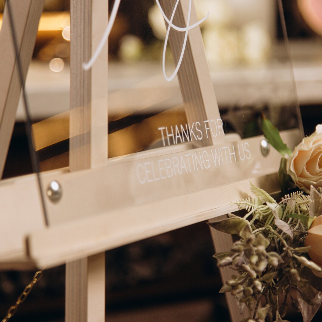 Rustic Easel Stand for Guest Book, Portable Wooden Photo Easel, Wooden ...