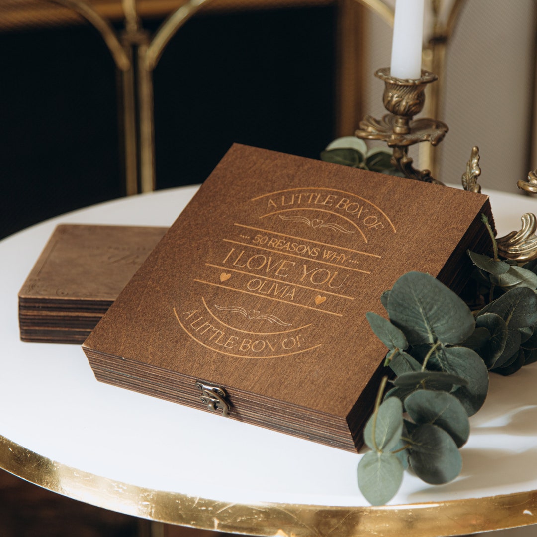 Love Reasons With Photo, Custom Gift for Him&her, Wooden Memory Box ...