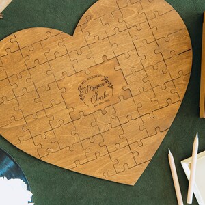 Personalized Puzzle Guest Book, Custom Jigsaw Puzzle, Wedding Wishes ...