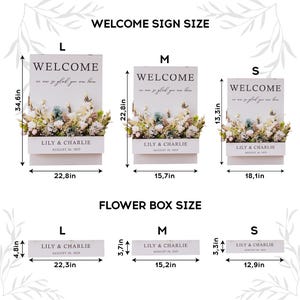 Personalized Decor Wedding Welcome Sign, Custom Wedding Sign Flower Box ...