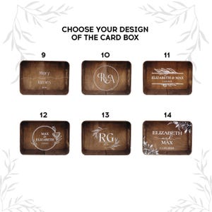 Custom Acrylic Gift Card Box With Slot, Rustic Boho Nature Wedding ...