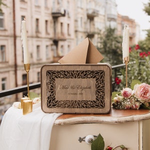 Acrylic Wedding Gift Card Box With Slot, Personalized Baby Shower Money ...