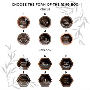 Acrylic/wooden Ring Box, Personalized Hexagon and Circle Jewelry Box ...