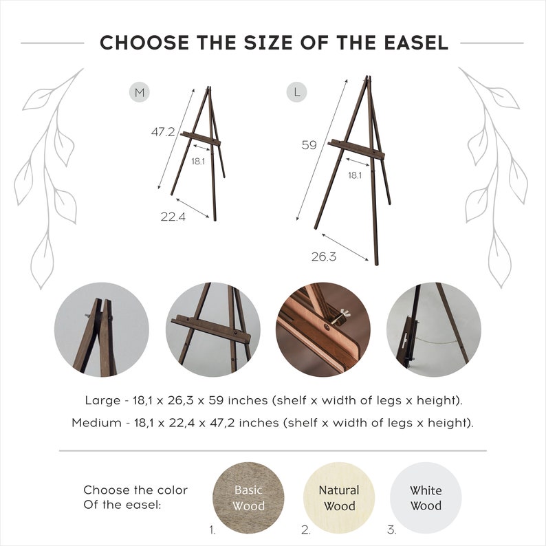 Boho Wedding Sign Easel: Natural Wood Photo Display - Etsy