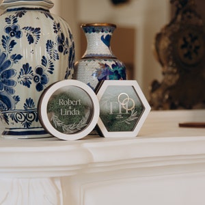 Acrylic/wooden Ring Box, Personalized Hexagon and Circle Jewelry Box ...