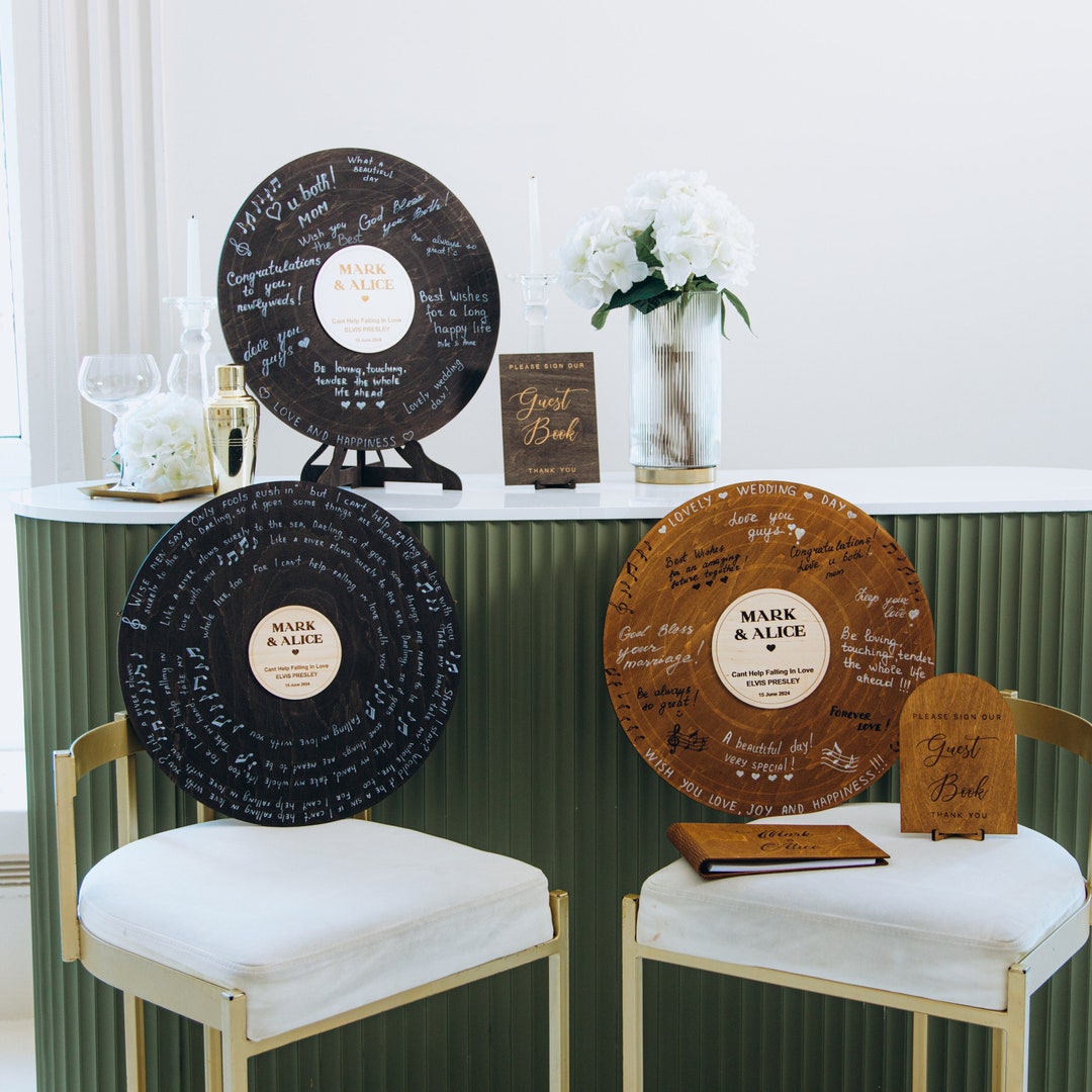 Personalized Record Guest Book: Rustic Wedding Audio Keepsake - Etsy