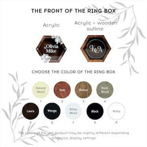 Acrylic/wooden Ring Box, Personalized Hexagon and Circle Jewelry Box ...