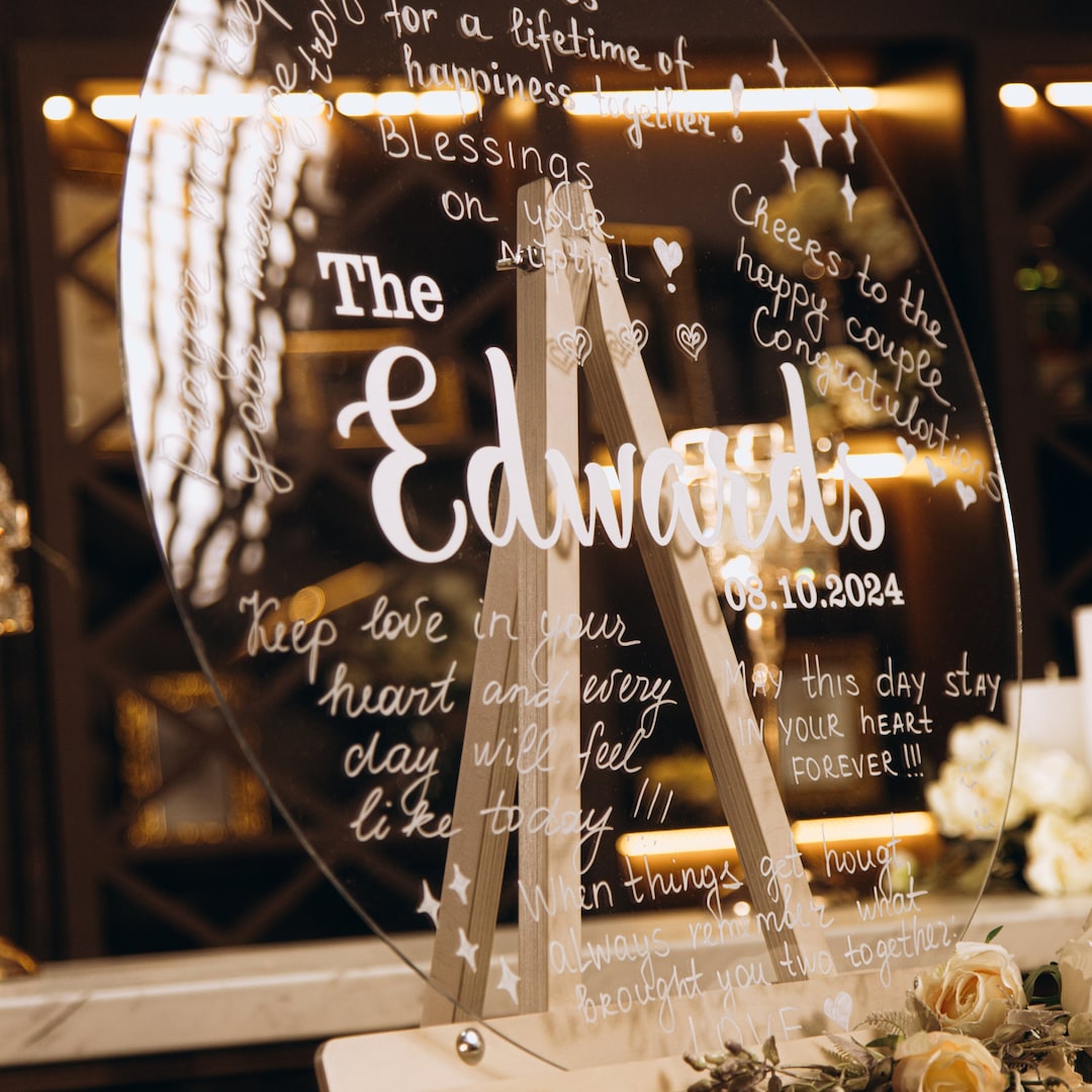 Unique Wedding Signature Board Custom Celebration Decor - Etsy