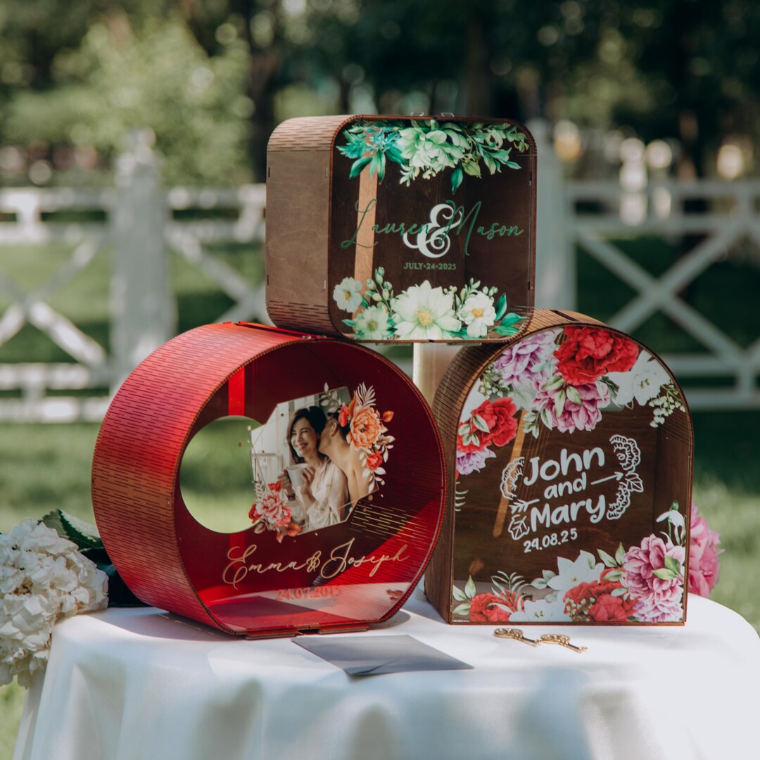 Custom Wedding Card Box, Envelope Box for Gifts & Cards, Wedding ...
