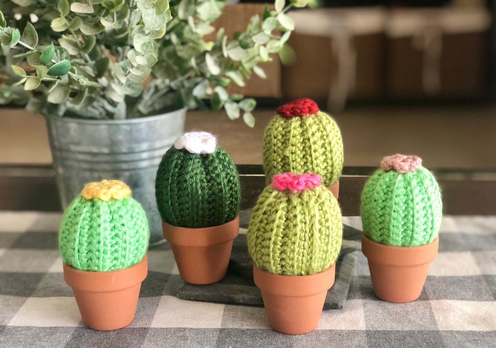 Crocheted Cactus in a Pot Cactus Cacti Decor - Etsy