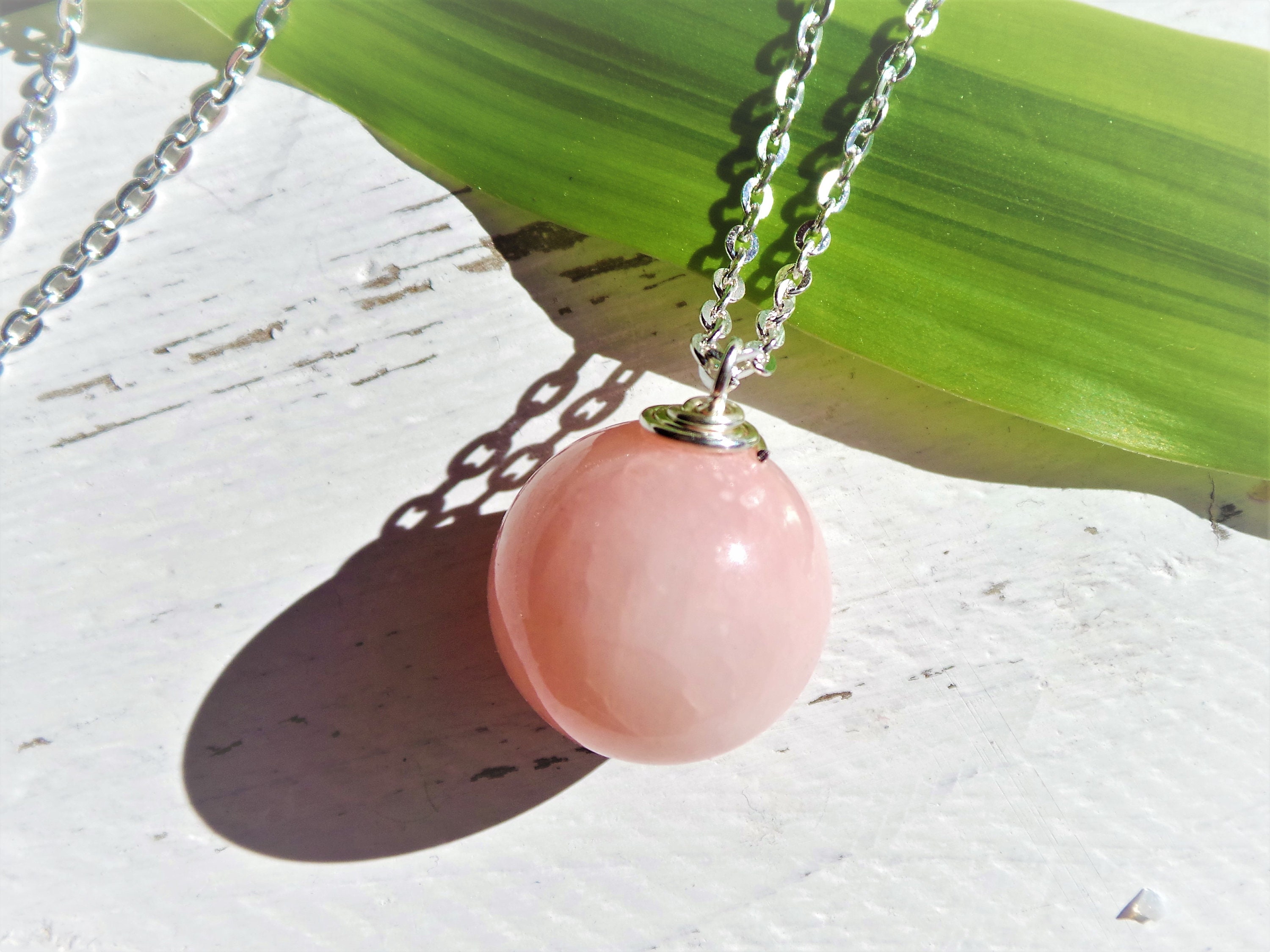 Collar Cuarzo rosa Joyería de piedras preciosas Joyería | Etsy