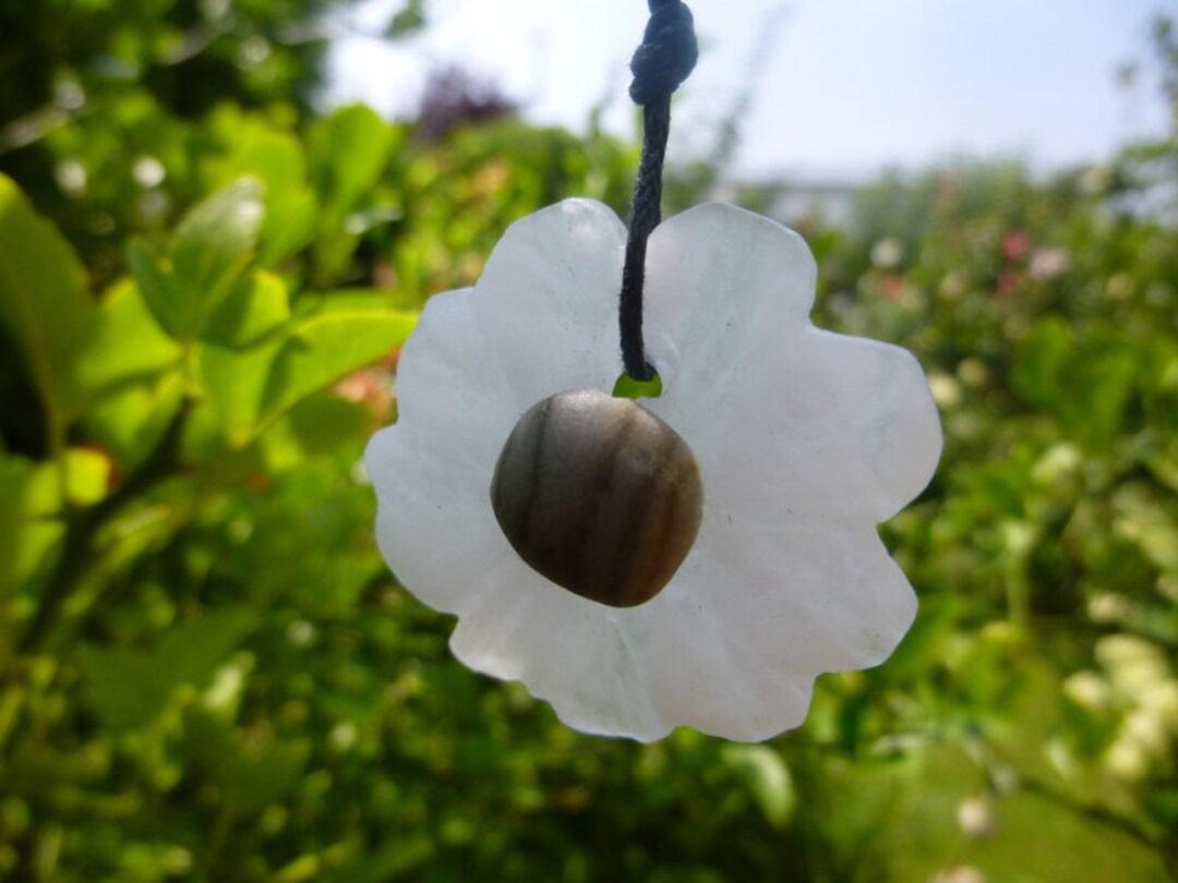 Necklace ~ Alabaster Flower ~ Flower Necklace, Gift for Women, Gift for ...