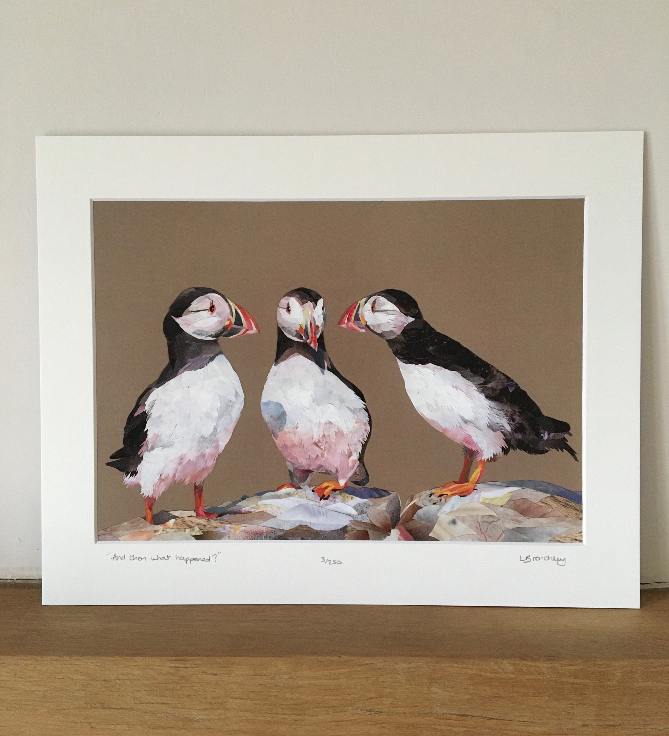 And Then What Happened Puffins Collage, Signed Limited Edition A4 Print ...