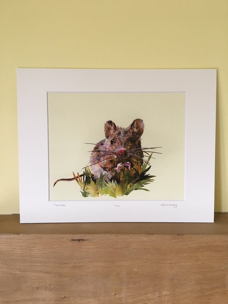 Matilda Mouse collage signed limited edition A4 print | Etsy